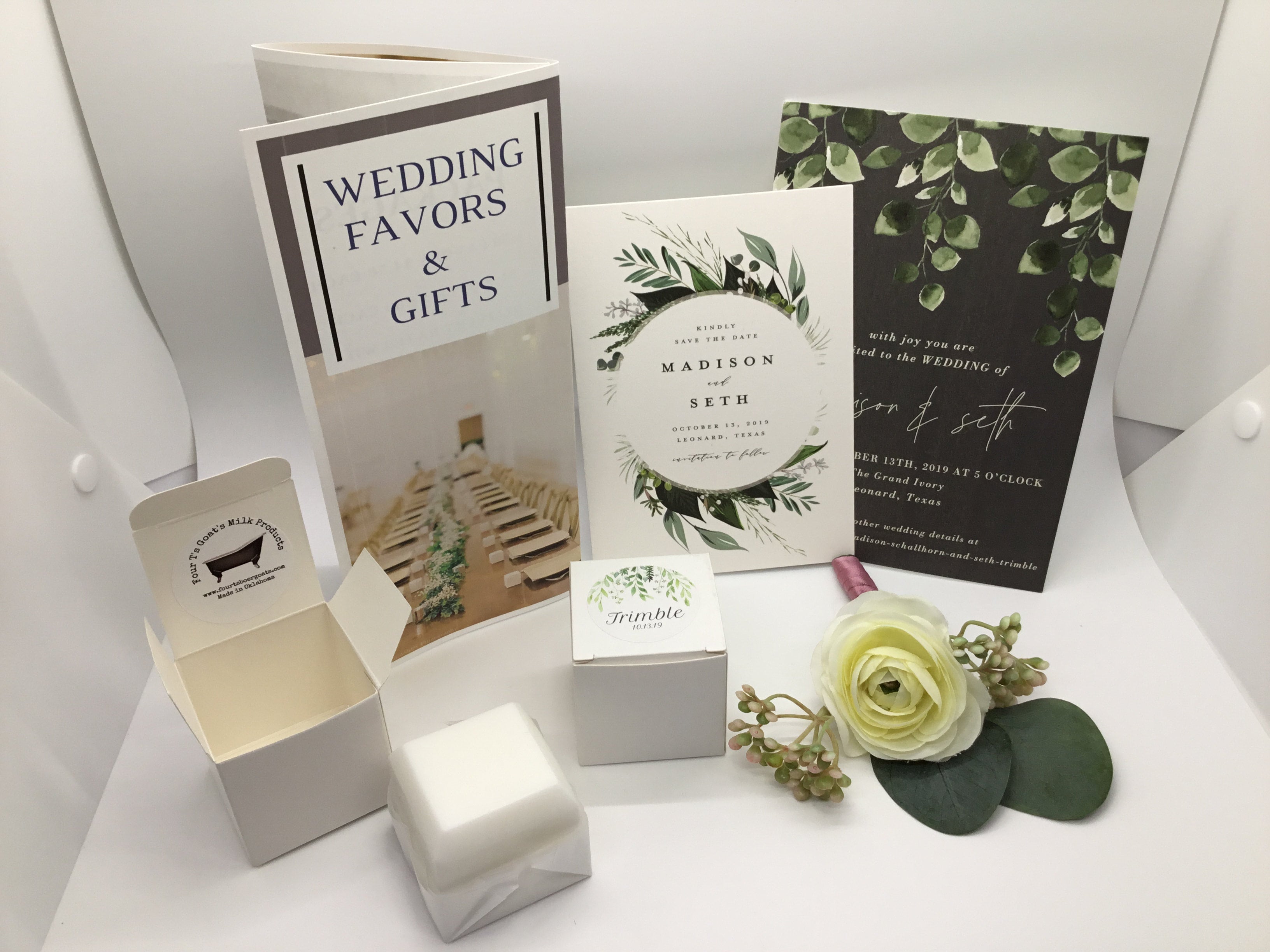 Custom Wedding Favors | Four T’s Goat’s Milk Products