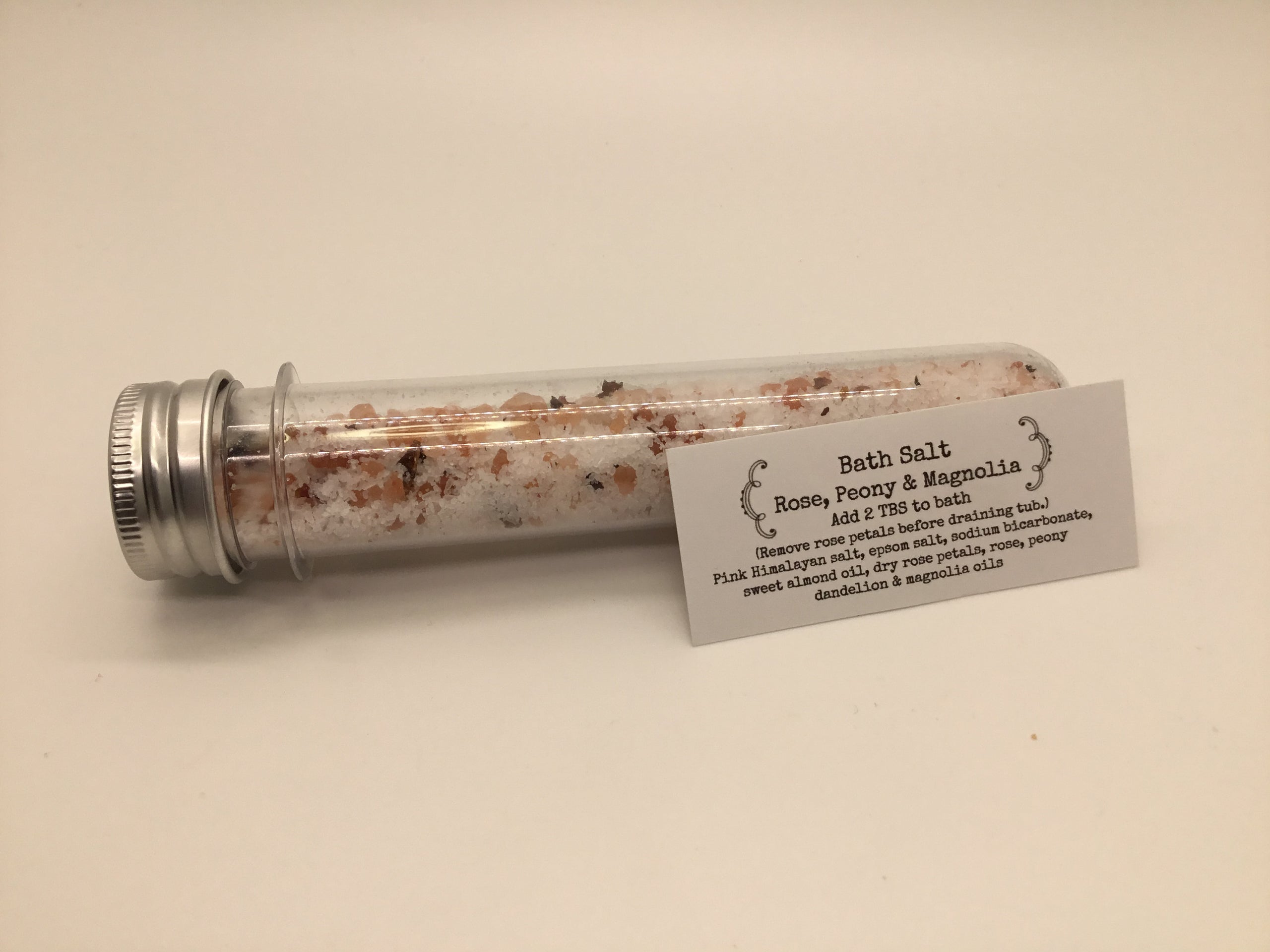 Rose Peony & Magnolia Bath Salt Vial | Four T’s Goat’s Milk Products